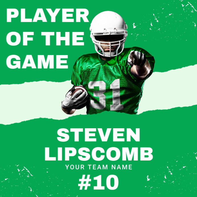 Copy of Green Professional Player Of The Game Instagram Post | PosterMyWall