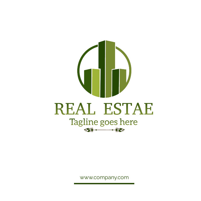Green Professional Real Estate Logo For Sale Template | PosterMyWall
