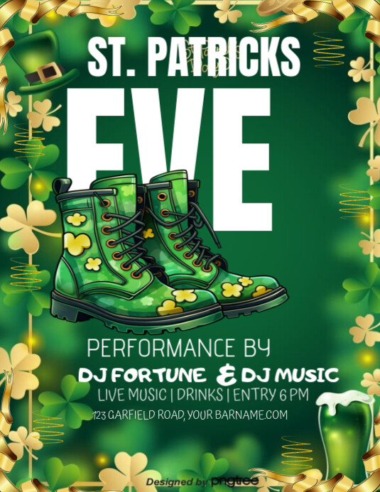 Copy of Green Professional Saint Patrick's Day Party Flyer (us Letter ...