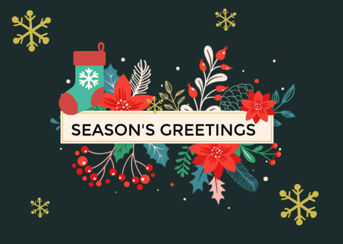 Copy of Green Professional Season's Greetings Postcard | PosterMyWall