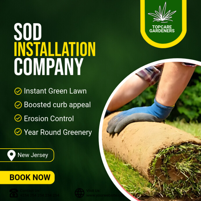 Copy of Green Professional Sod Installation Company Instagram Post ...