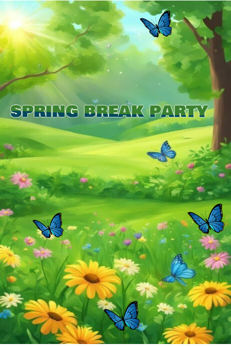 Copy of Green Professional Spring Break Party Poster | PosterMyWall