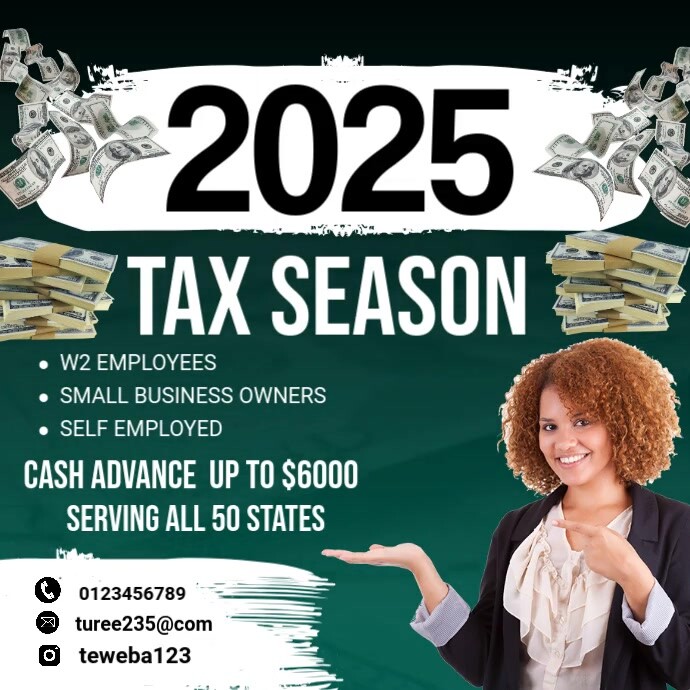 Green Professional Tax Season Flyers Instagram Post Template | PosterMyWall
