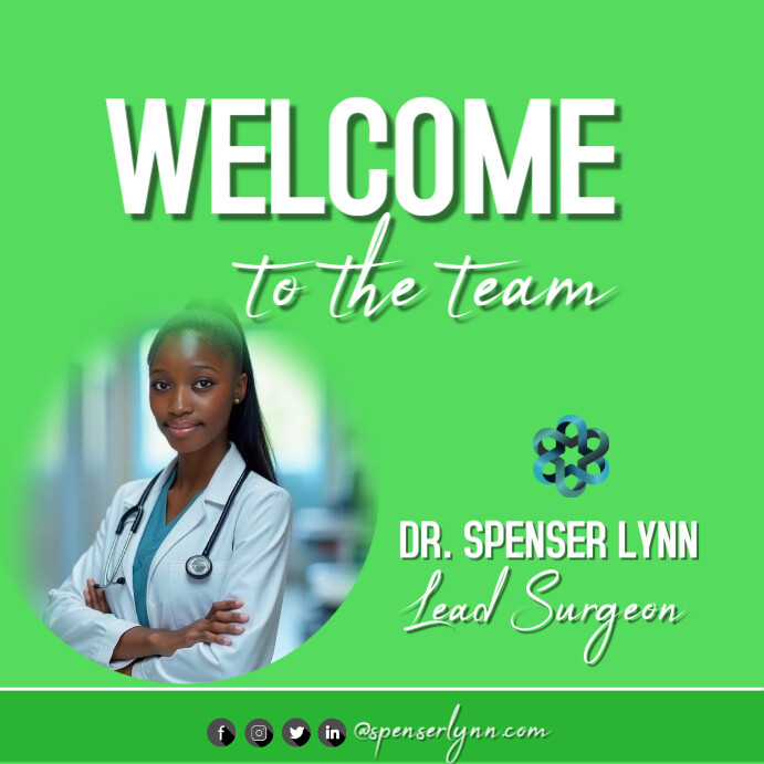 Green Professional Welcome To The Team Flyer Instagram Post Template ...