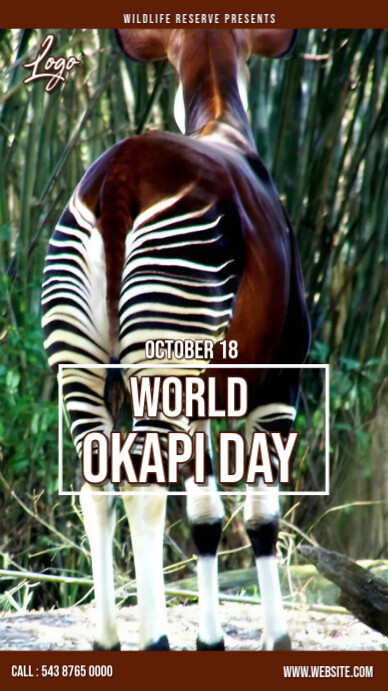 Plantilla de Green Professional World Okapi Day Instagram Story ...