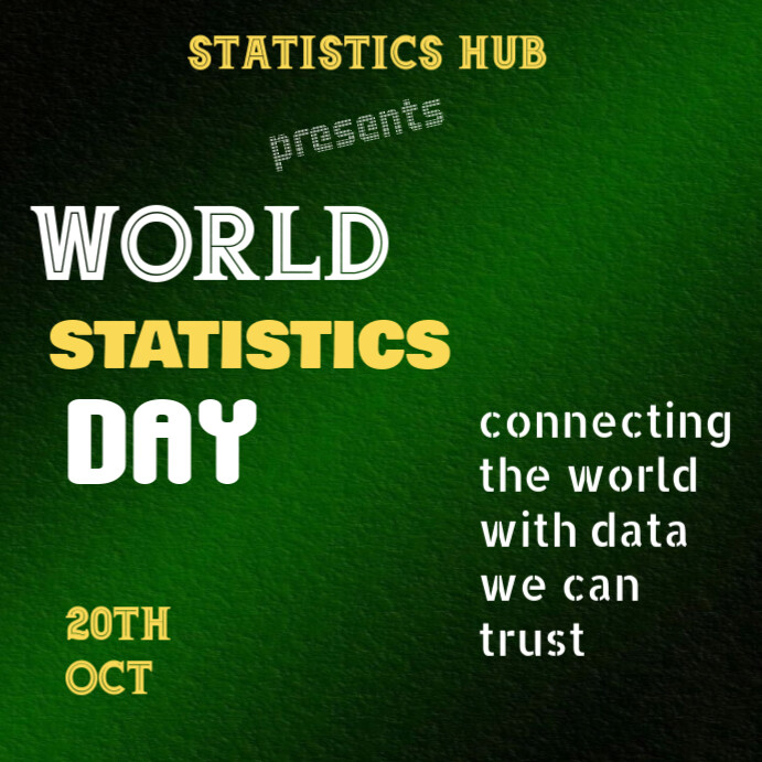 Plantilla de Green Professional World Statistics Day Instagram Post ...