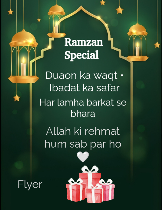 Plantilla de Green Ramzan Special Flyer | PosterMyWall