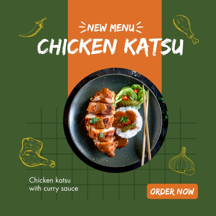 green-restaurant-new-menu-instagram-post/ Template | PosterMyWall