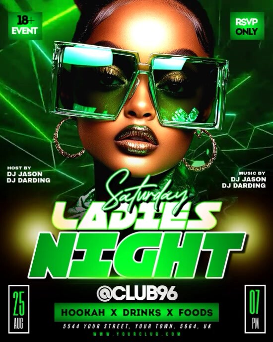 Copy of Green Saturday Ladies Night Party Video Flyer Instagram ...