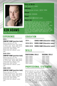 Simple Professional Resume/CV poster flyer template | PosterMyWall