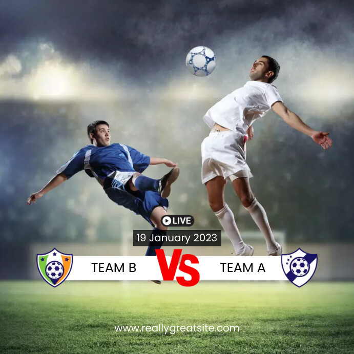 Green Simple Soccer Match Day Instagram Post Template | PosterMyWall