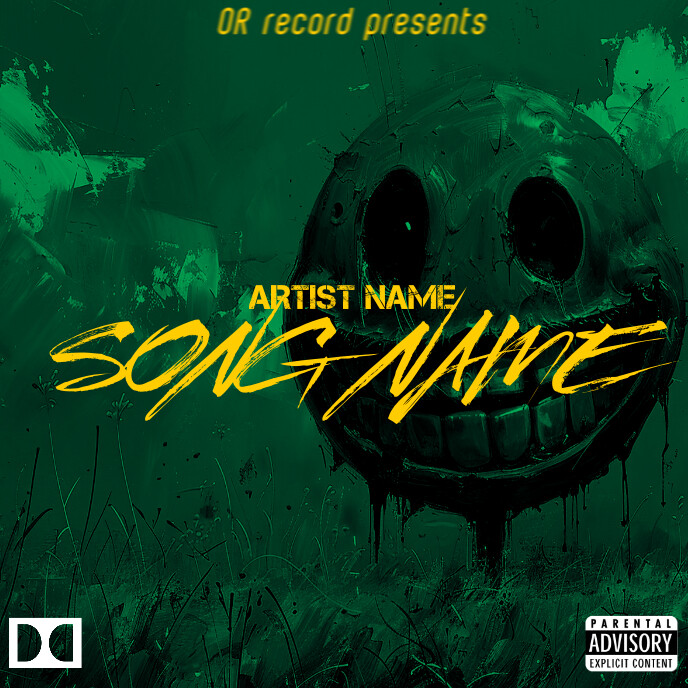 Modèle Green Smile Album Cover | PosterMyWall