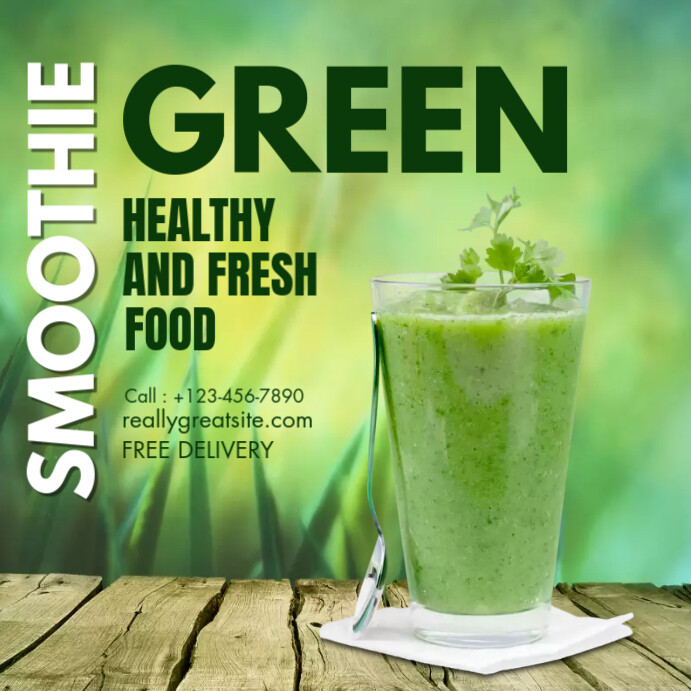 Copy of GREEN SMOOTHIE TEMPLATE | PosterMyWall