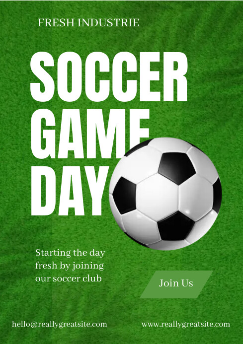 Copy of green soccer game day poster | PosterMyWall