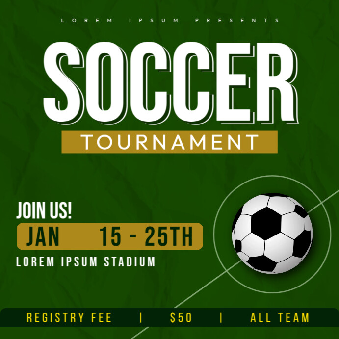 Copy of Green Soccer Tournament | PosterMyWall