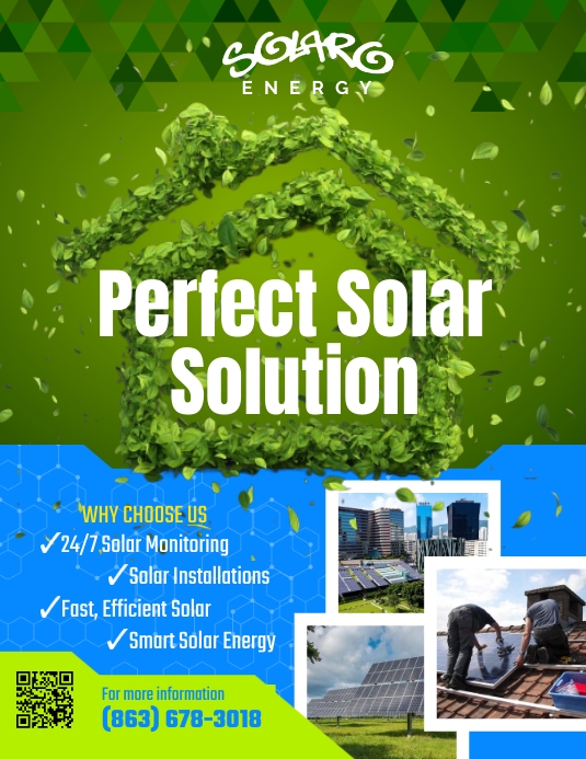 Copy of Green Solar Energy Flyer | PosterMyWall