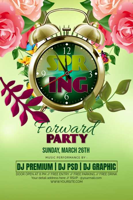Copy of Green Spring Forward Party Poster | PosterMyWall