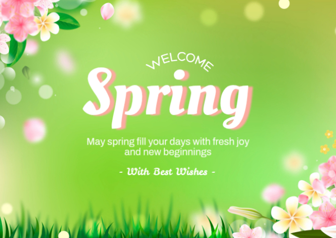 Modèle Green Spring Greetings Postcard | PosterMyWall