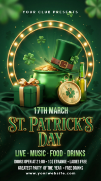 Green St Patricks Day Instagram Story Template | PosterMyWall