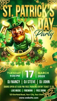St. Patrick's Day Party Instagram Story Template | PosterMyWall