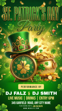 Green St. Patrick's Day Party Instagram Story Template | PosterMyWall