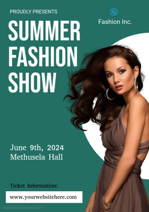 Green Summer Fashion Show Event A2 Template | PosterMyWall