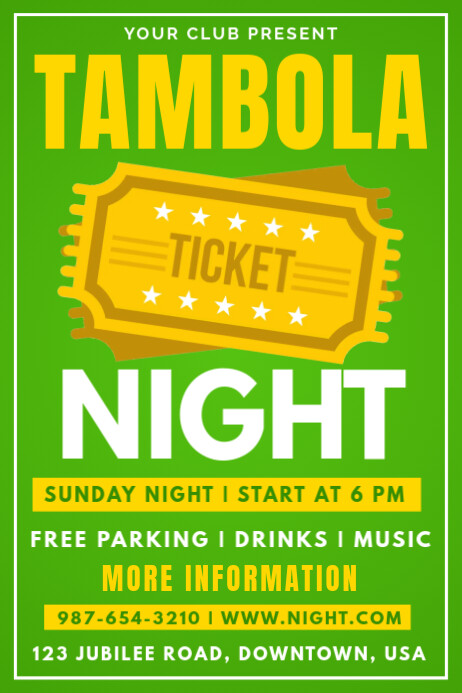 Copy of Green Tambola Night Poster | PosterMyWall