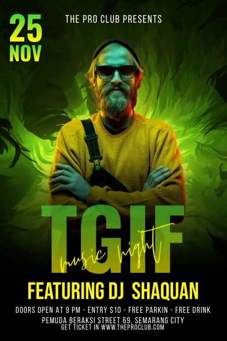 Green TGIF Party Template | PosterMyWall