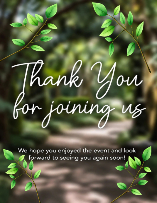 Green Thank You Event Flyer Template | PosterMyWall
