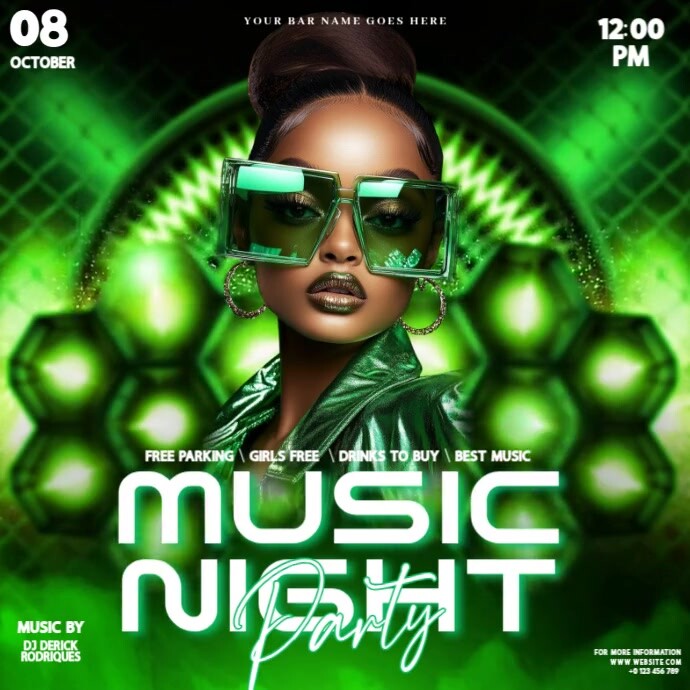 Green Theme Club Party Event Ad Design Template | PosterMyWall