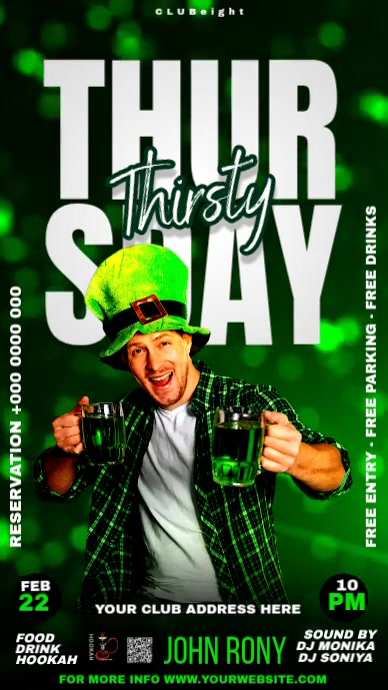 Plantilla de Green Thirsty Thursday Instagram Story | PosterMyWall