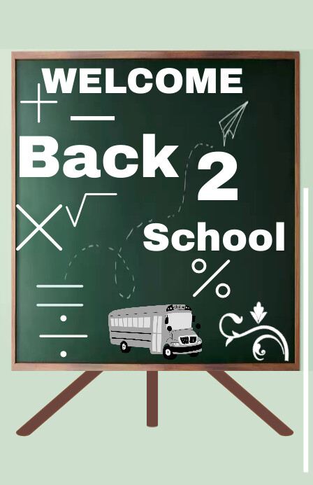 Green Tipografi Back To School Tabloid Template | PosterMyWall