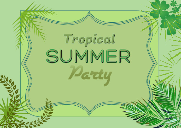 Copy of Green Tropical Postcard | PosterMyWall