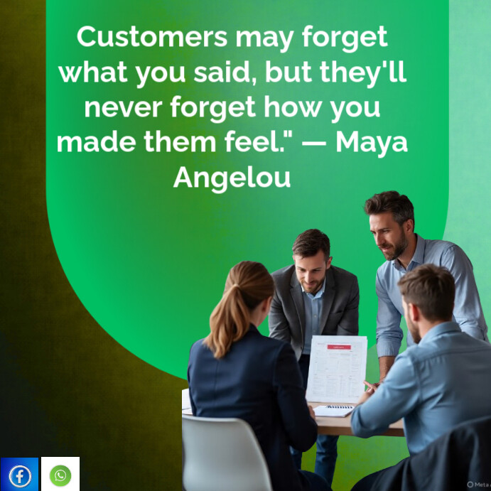 Green Typographic Daily Customer Quote Instagram Post Template ...