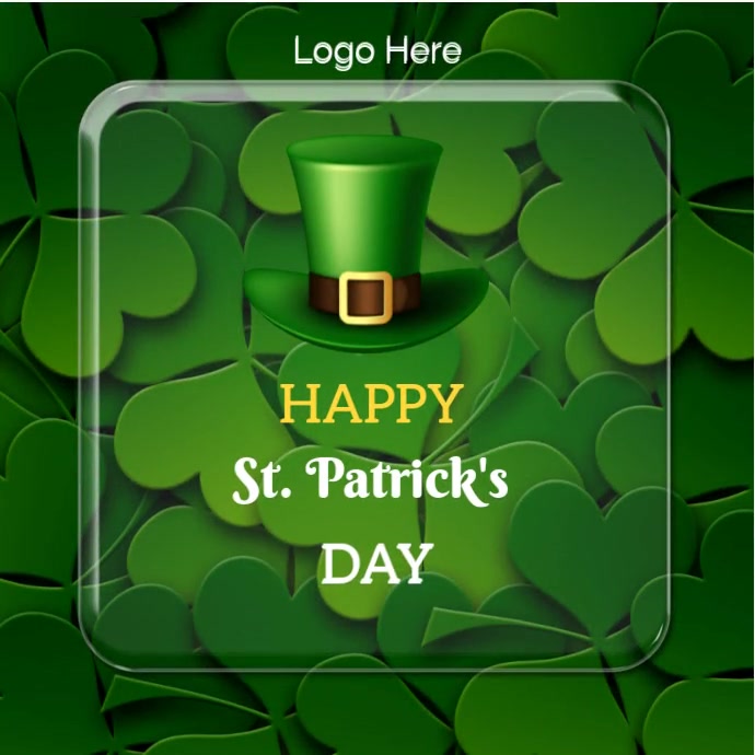 Green Typographic Happy Saint Patrick's Day Animation Video Instagram ...