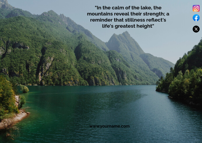 Green Typographic Inspirational Postcard Template | PosterMyWall