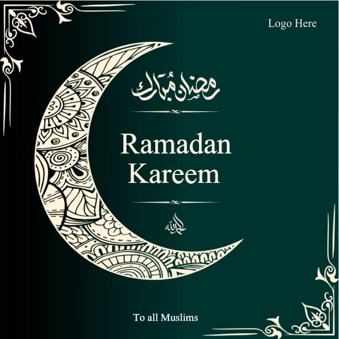 Green Typographic Ramadan Modern Flyer Animated Video Instagram Post ...