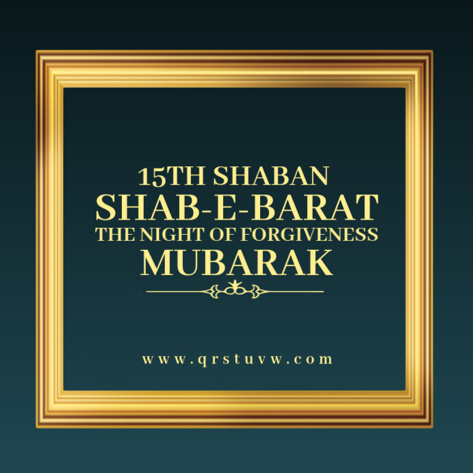 Green Typographic Shab E Barat Poster, Shab Ee Barat Flyer, Shab E ...