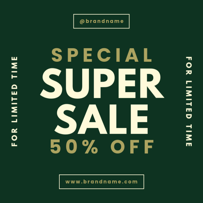 Copy of Green Typographic Special Super Sale Promo Instagram Post ...