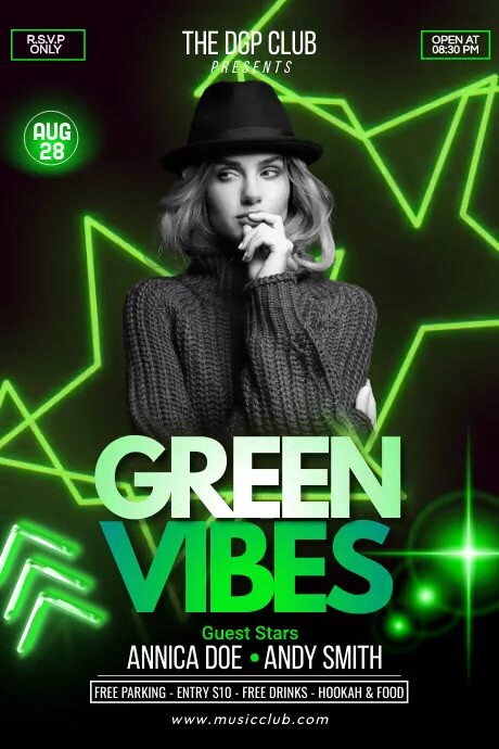Green Vibes Template | PosterMyWall