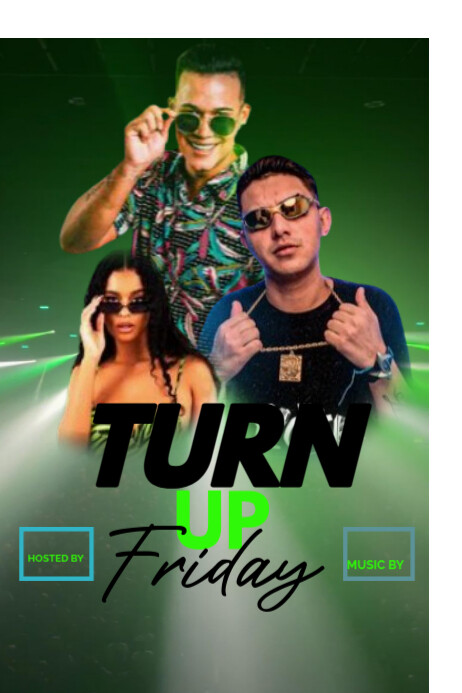 Green Vintage Friday Night Poster Template | PosterMyWall