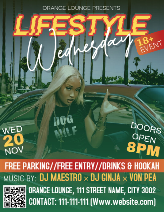 Green Vintage Wednesday Party Ads Flyer (us Letter) Template | PosterMyWall