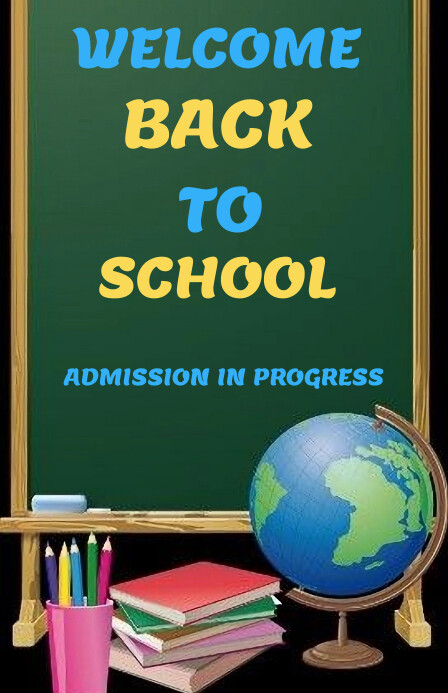 Green Welcome Back To School Tabloid Template | PosterMyWall