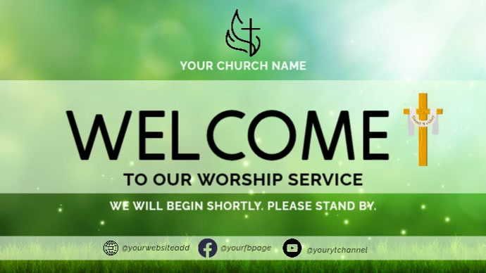 Green Welcome Digital Display (16:9) Template | PosterMyWall