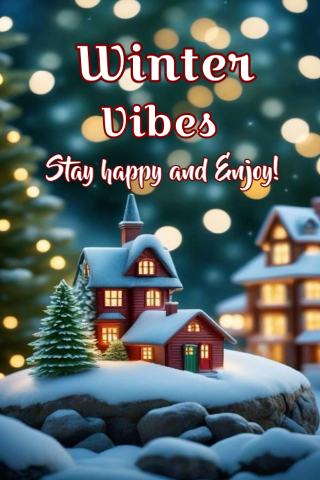 Green Winter Vibes Poster Template | PosterMyWall