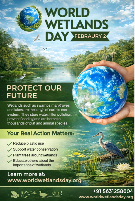 Green World Wetlands Day Poster Template | PosterMyWall