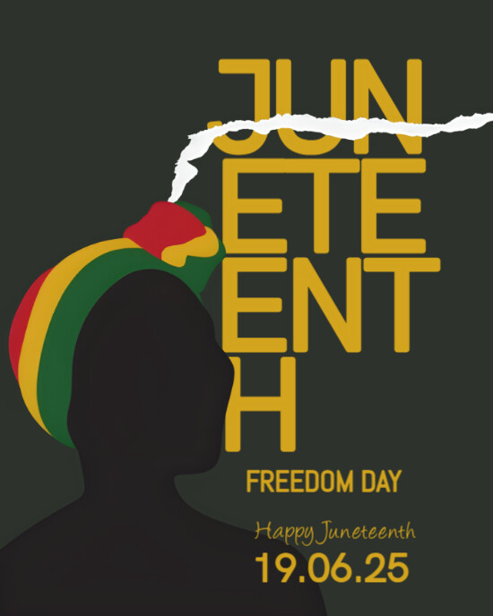 Green Yellow And Red Illustrative Juneteenth Freedom Day Instagram ...