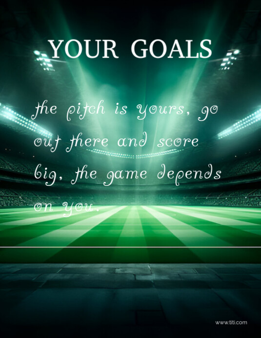 Green Your Goals Flyer (us Letter) Template | PosterMyWall