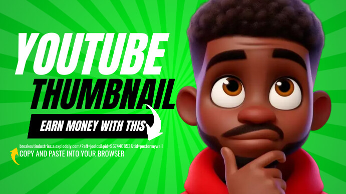 Green youtube thumbnail brunette man Template | PosterMyWall