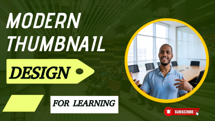 Green YouTube Thumbnail Design for Learning YouTube Thumbnail Template ...